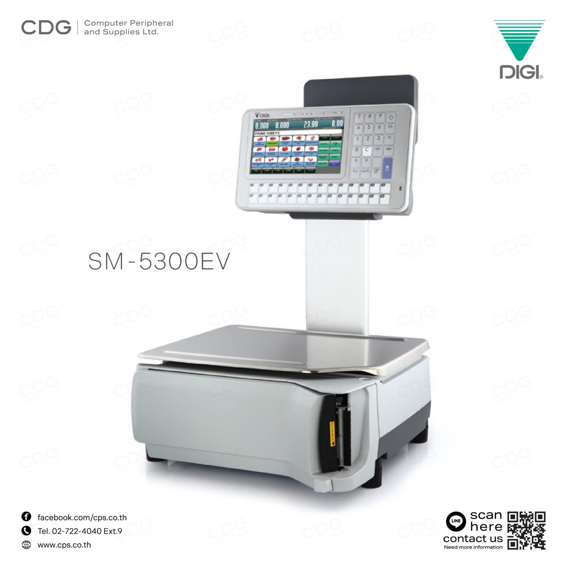 Digital Weight Scale DIGI SM-5300 Scales With Printer