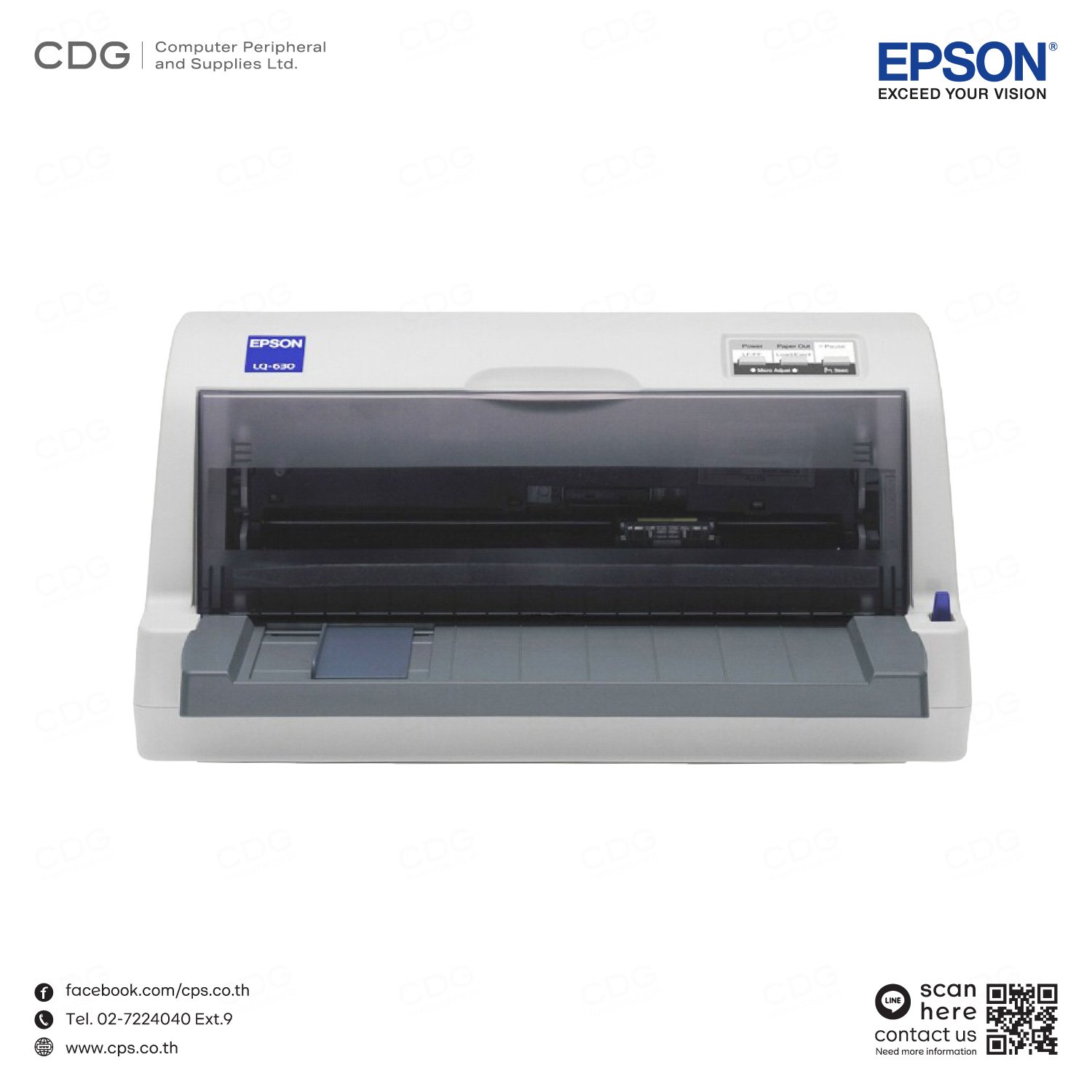 เครื่องพิมพ์ดอทแมทริกซ์ Epson LQ-630 Dot Matrix Printer