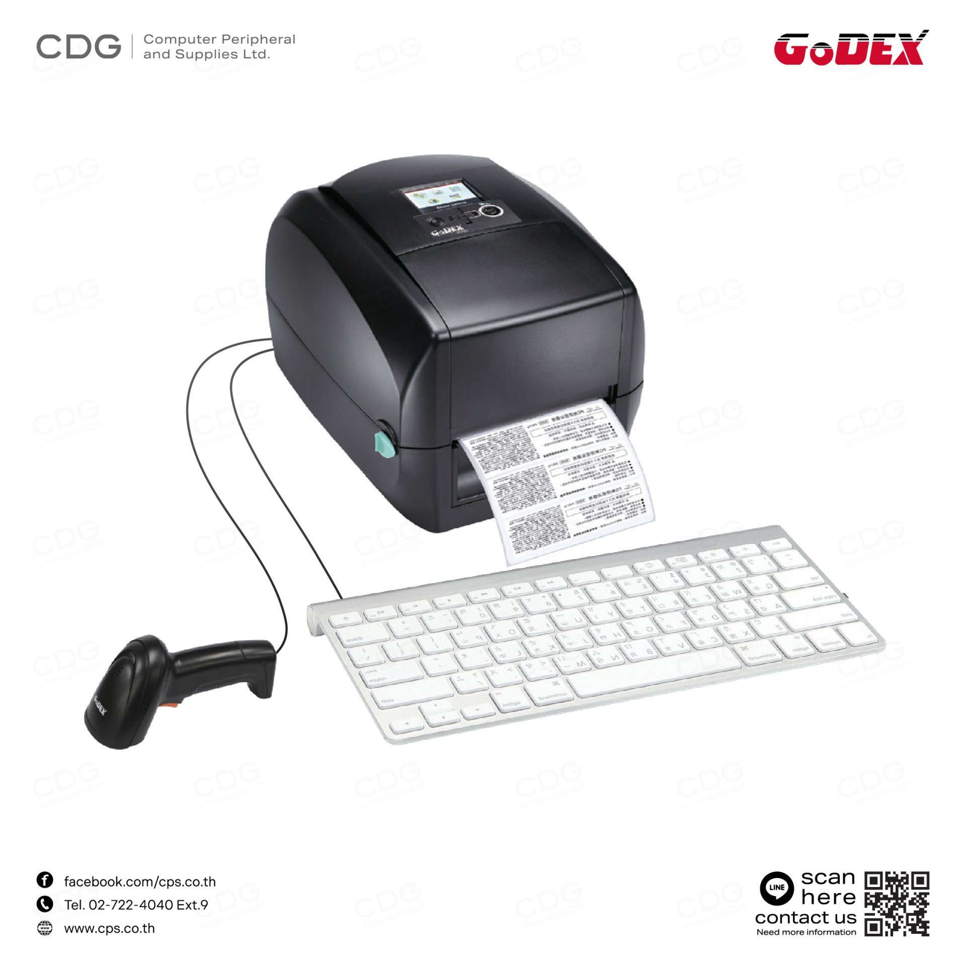 GoDEX RT700i+ Desktop Barcode Printer - cps