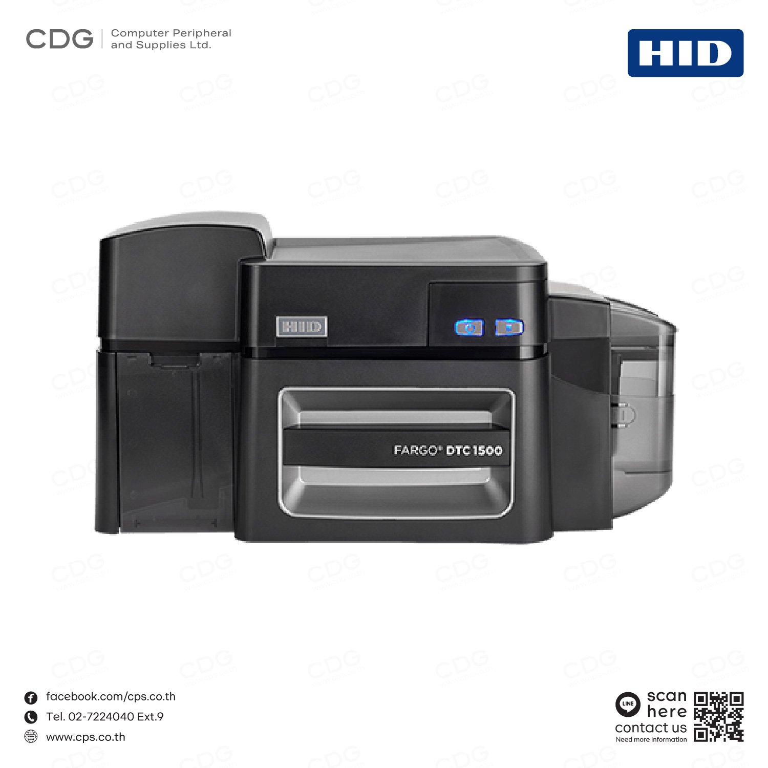 HID FARGO DTC1500 Dual-Sided ID Card Printer & Encoder