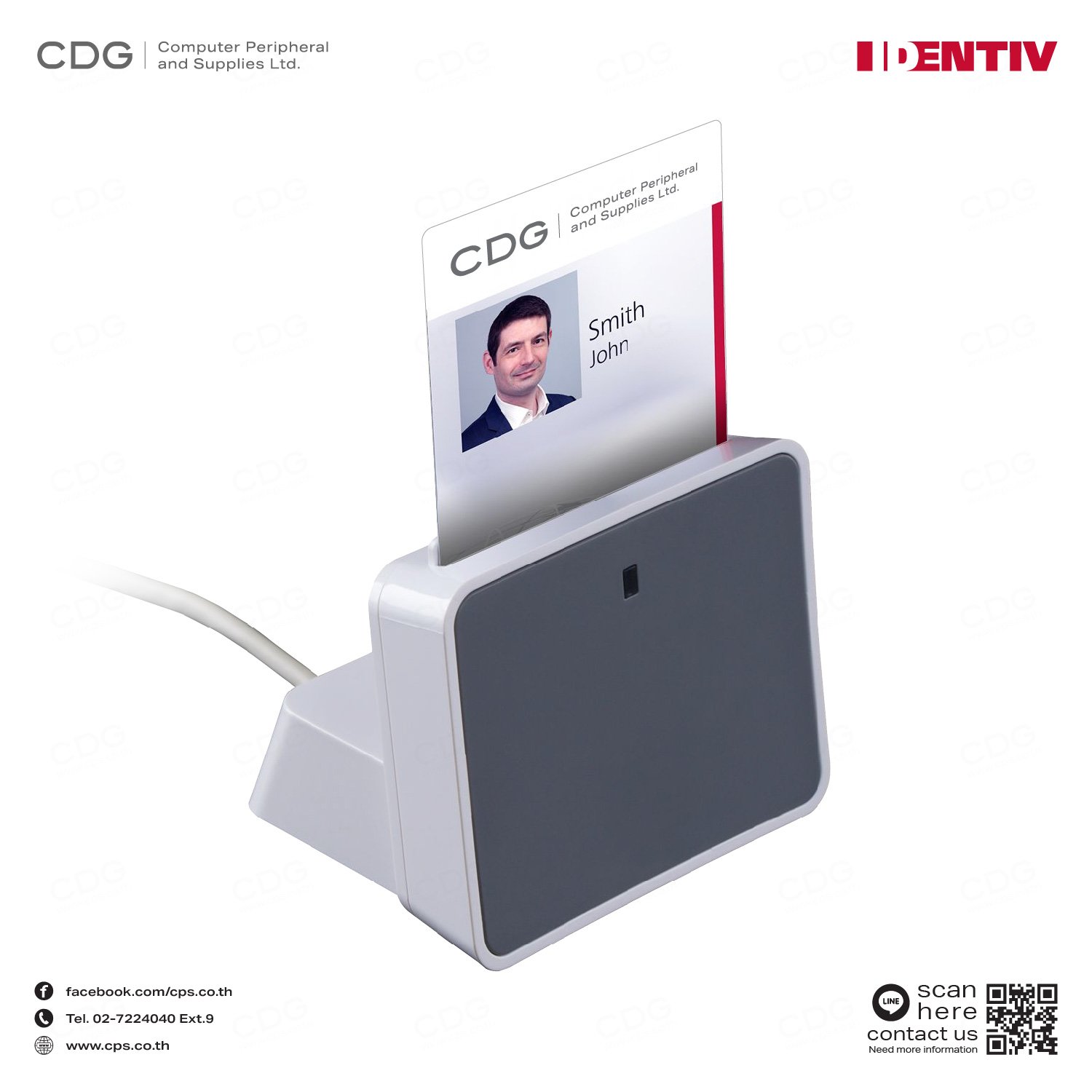เครื่องอ่านบัตร Identiv uTrust 2700R USB Smart Card Reader