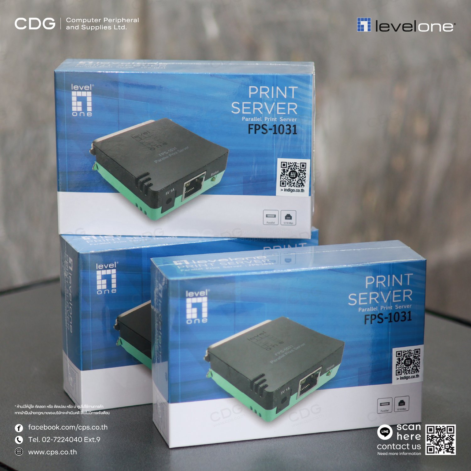 LevelOne FPS-1031 Parallel Printer Server