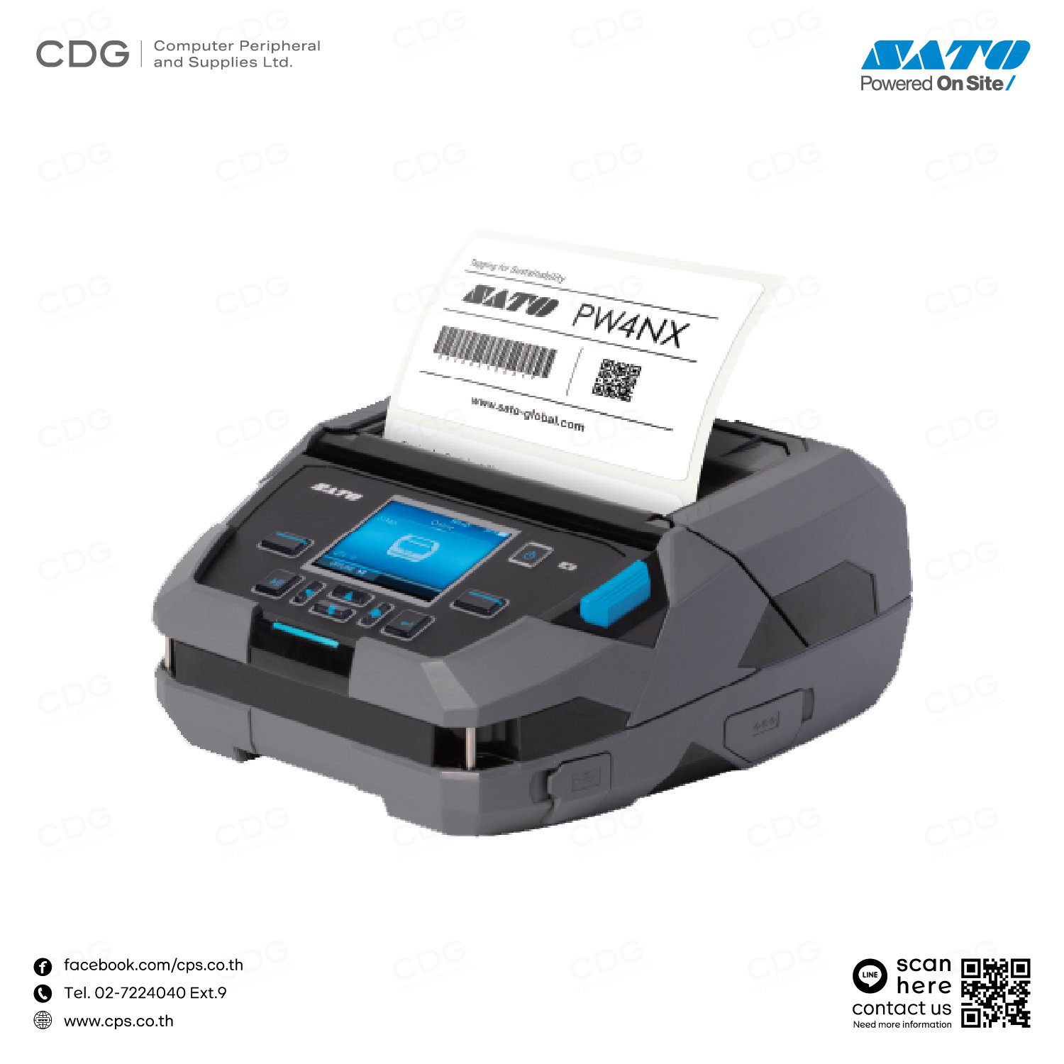 SATO PW4NX (4-Inch) Mobile Thermal Printer