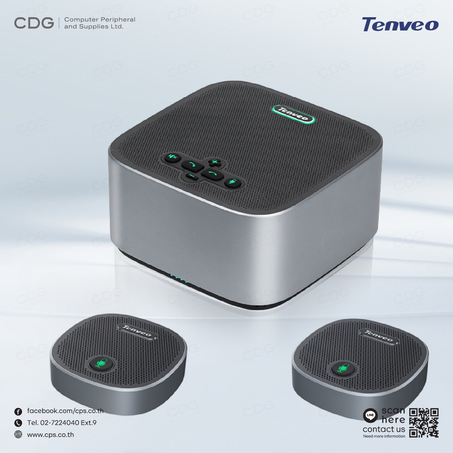 Tenveo TEVO-M6B-EX Wireless Conference Speakerphone - cps