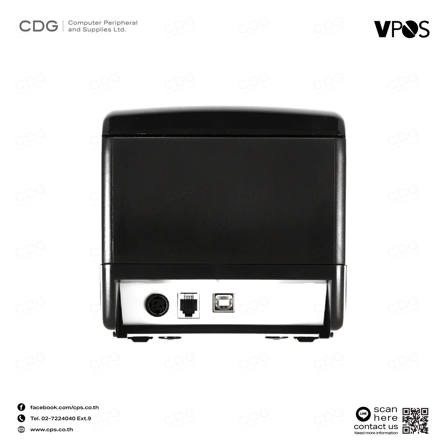 เครื่องพิมพ์ใบเสร็จ VPOS Receipt Printer VP-Q200 USB 203 Dpi