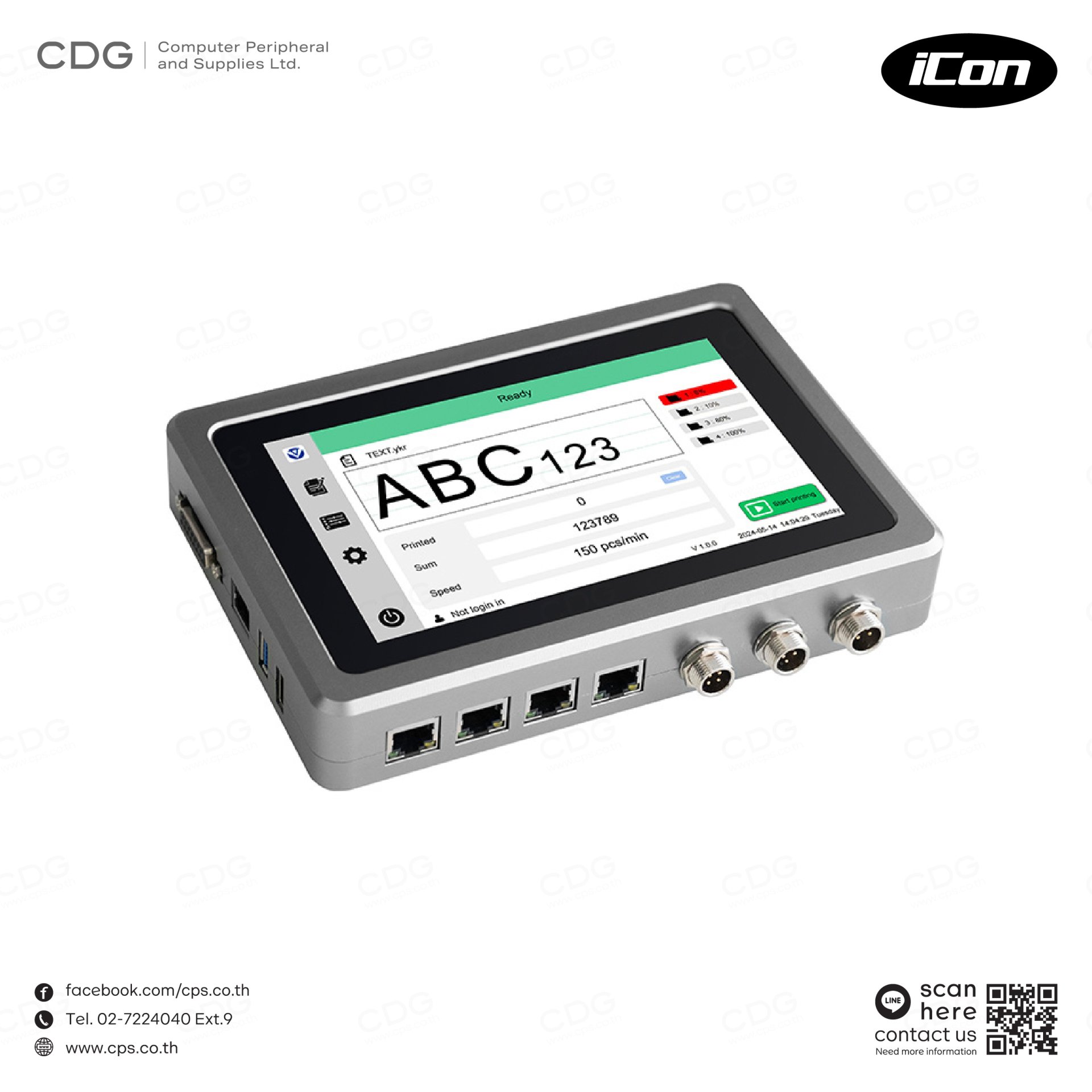 iCon Velocity VEX 1 Thermal Inkjet Printer Coding & Marking