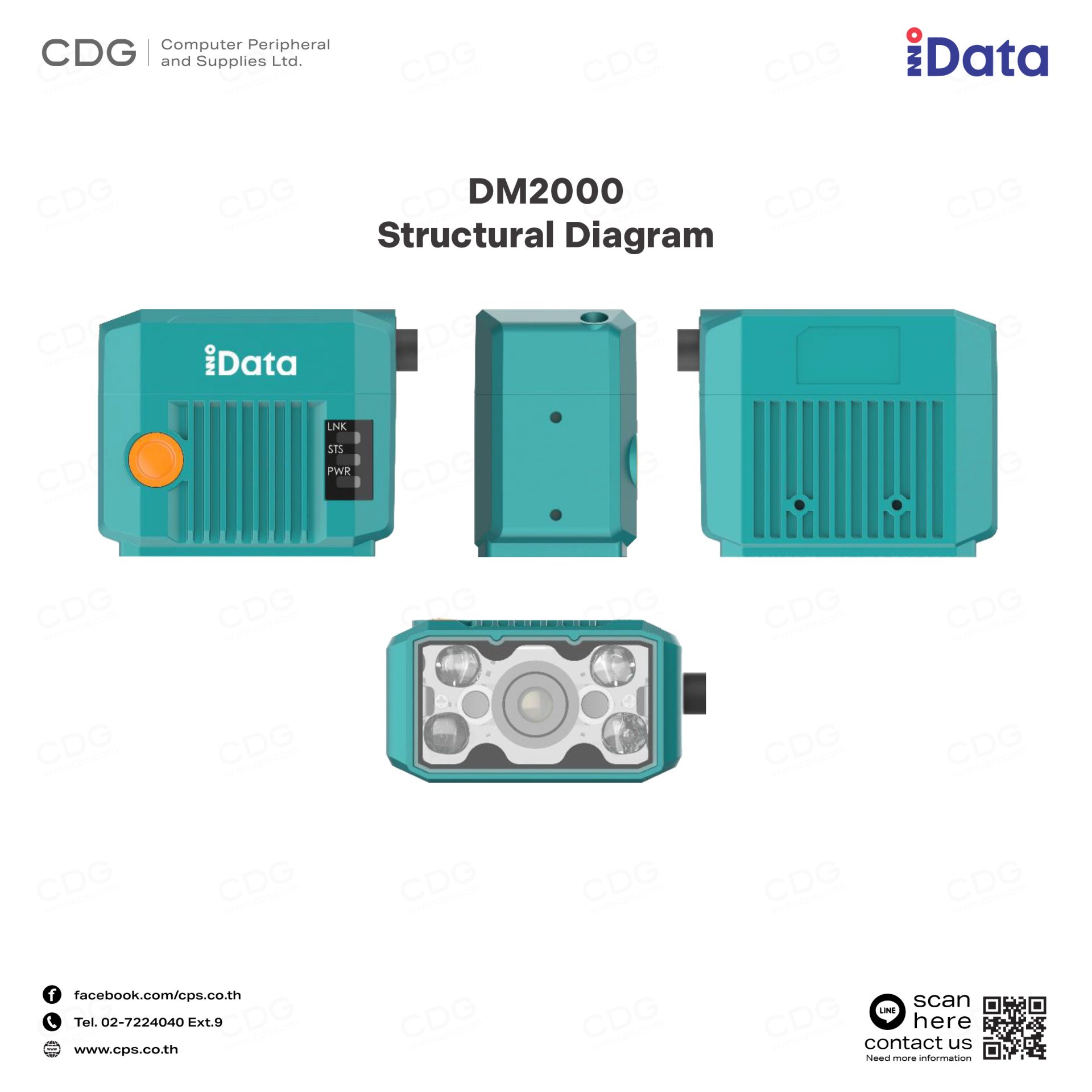iData DM2000 Compact Fixed Mount Scanner