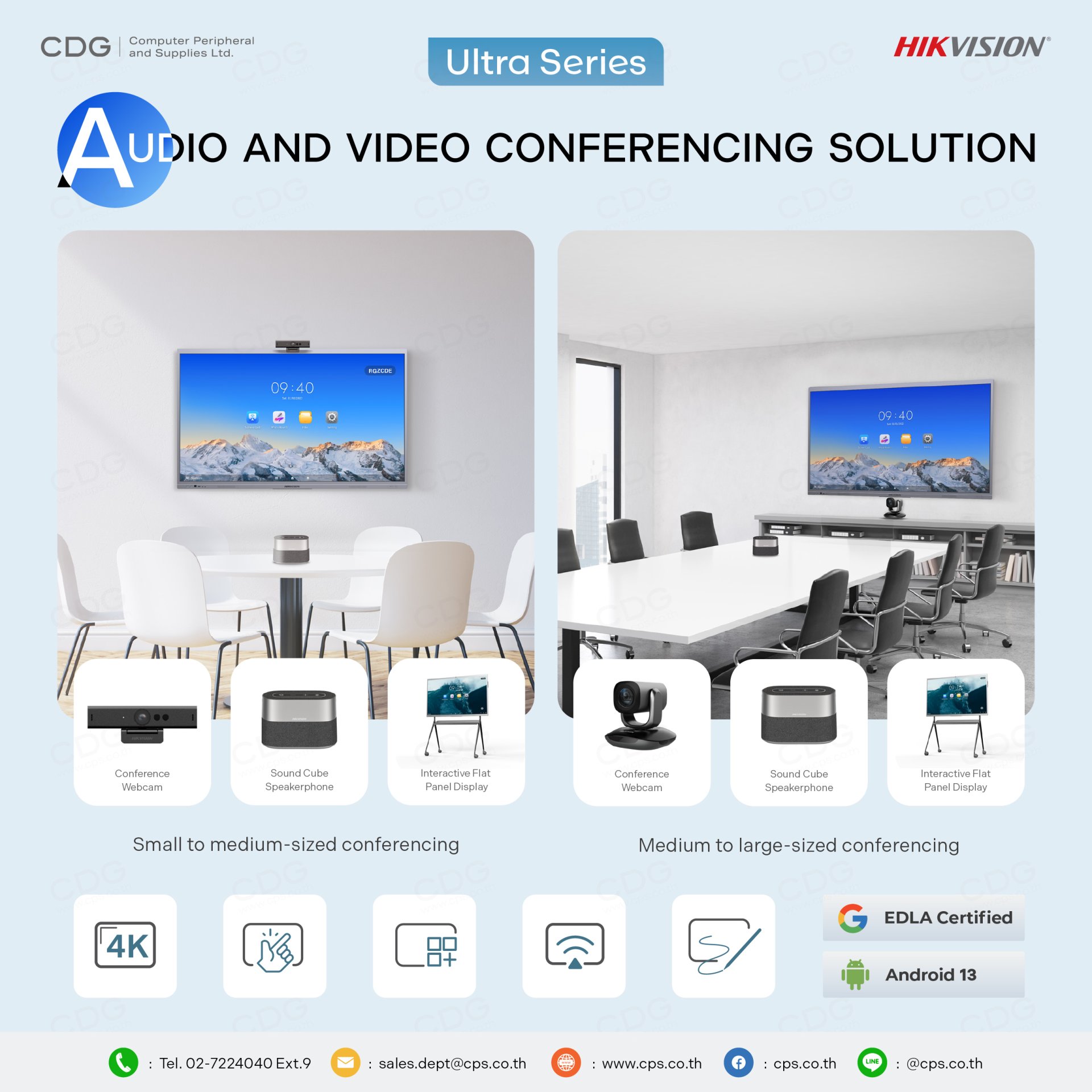 Hikvision DS-D5C (Ultra Series) Interactive Flat Panel 4K