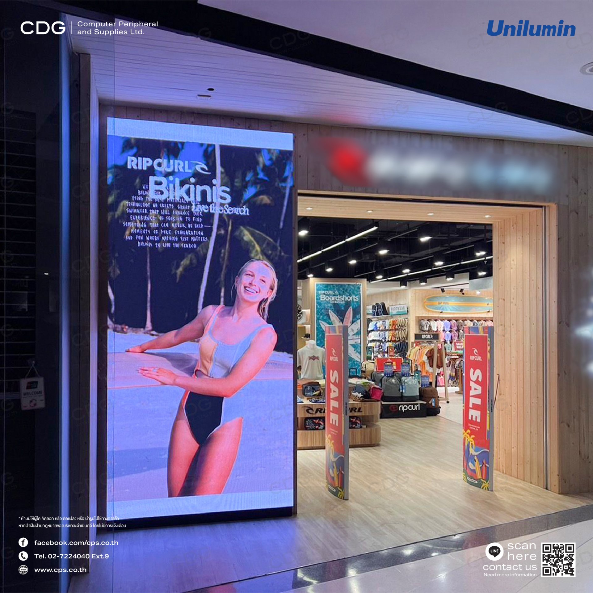 จอวิดีโอวอลล์ Video Wall Display Unilumin LED INDOOR P1.839
