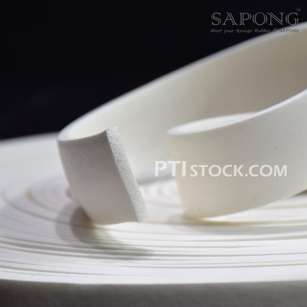 White silicone sponge rubber 4 x 30 mm Tel : 022577154 LINE@ @ptirubber ...