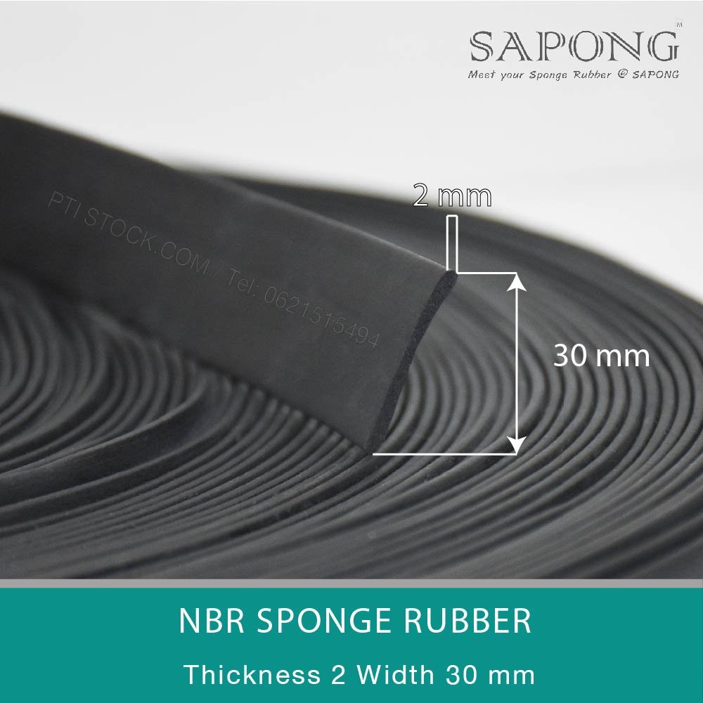 NBR Sponge Rubber 2x30mm Tel : 022577154 LINE@ @ptirubber - ptistock