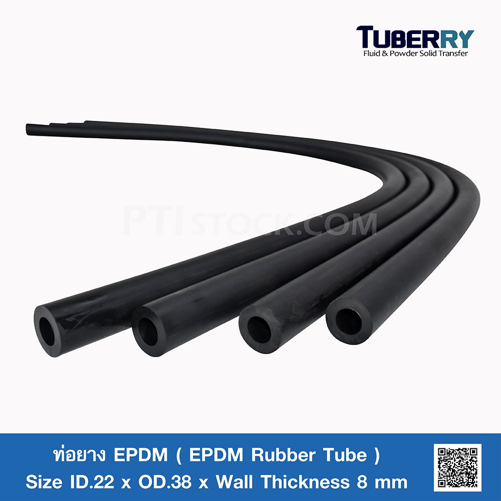 EPDM Rubber Tube ID.22 x OD.38 mm - ptistock