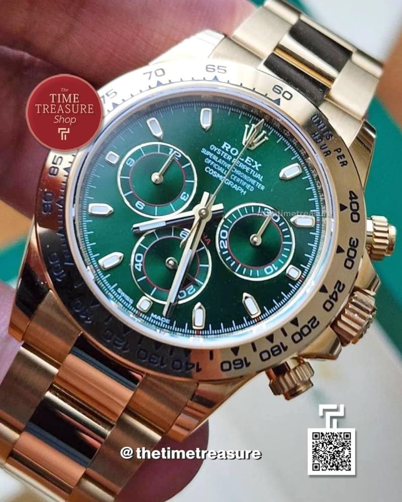 Rolex Daytona 116508 Full Yellow Gold Green Dial (Loki)