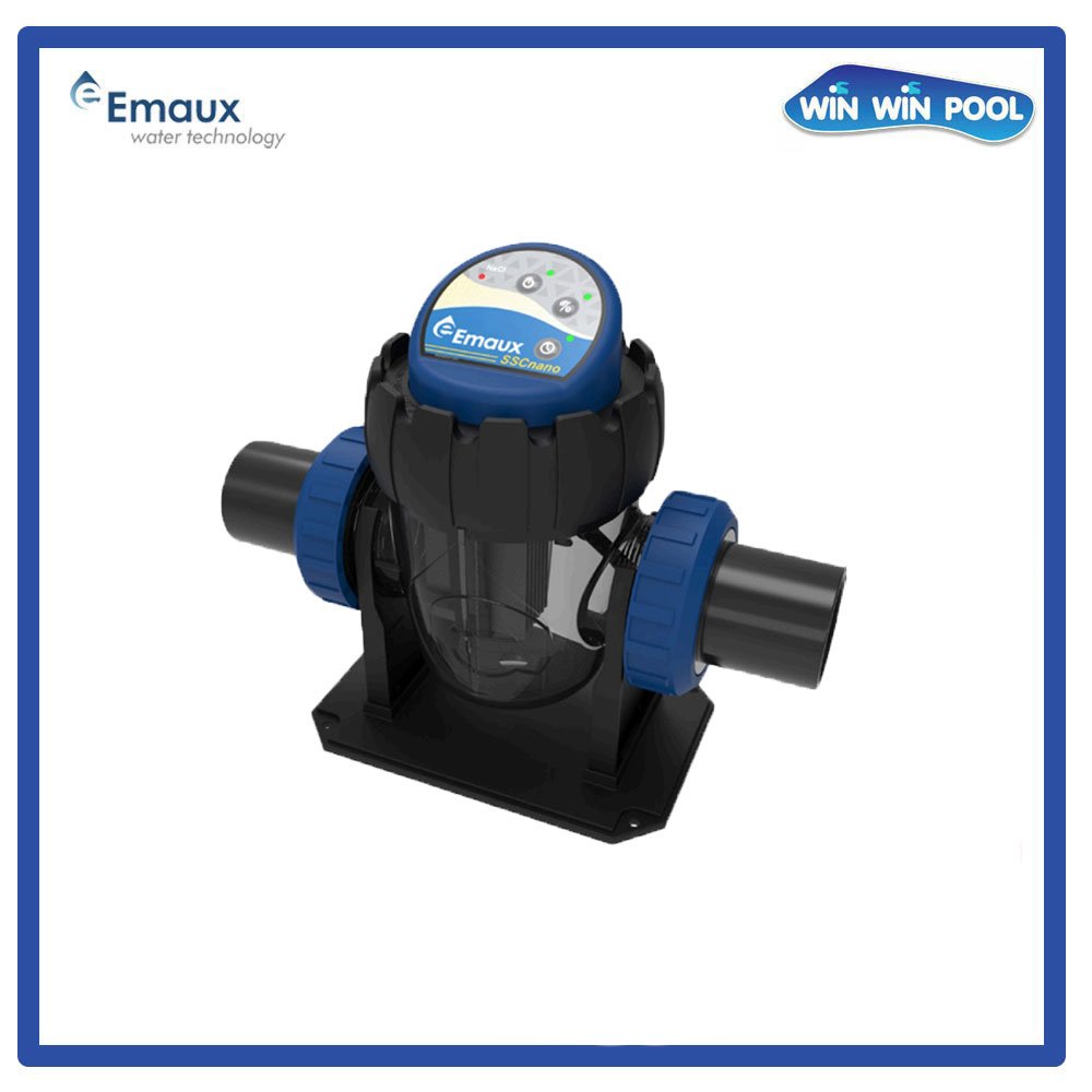 Emaux SSC nano6 salt water chlorinator with built-in controls. - winwinpoolshop