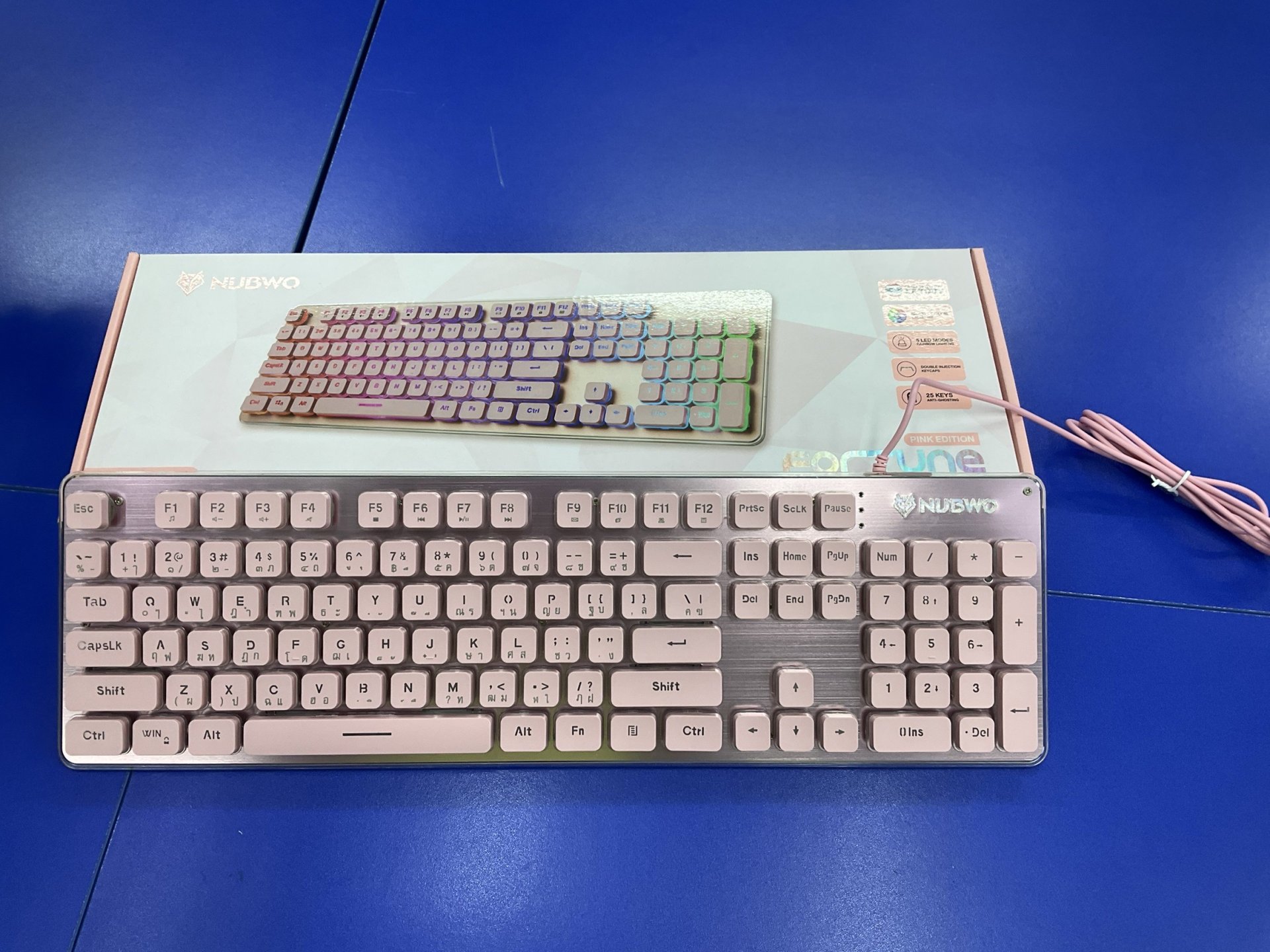 NUBWO NK-32 ESPORT Edition Gaming Keyboard คีย์บอร์ดเกมมิ่ง คีบอร์ดมีไฟ RGB