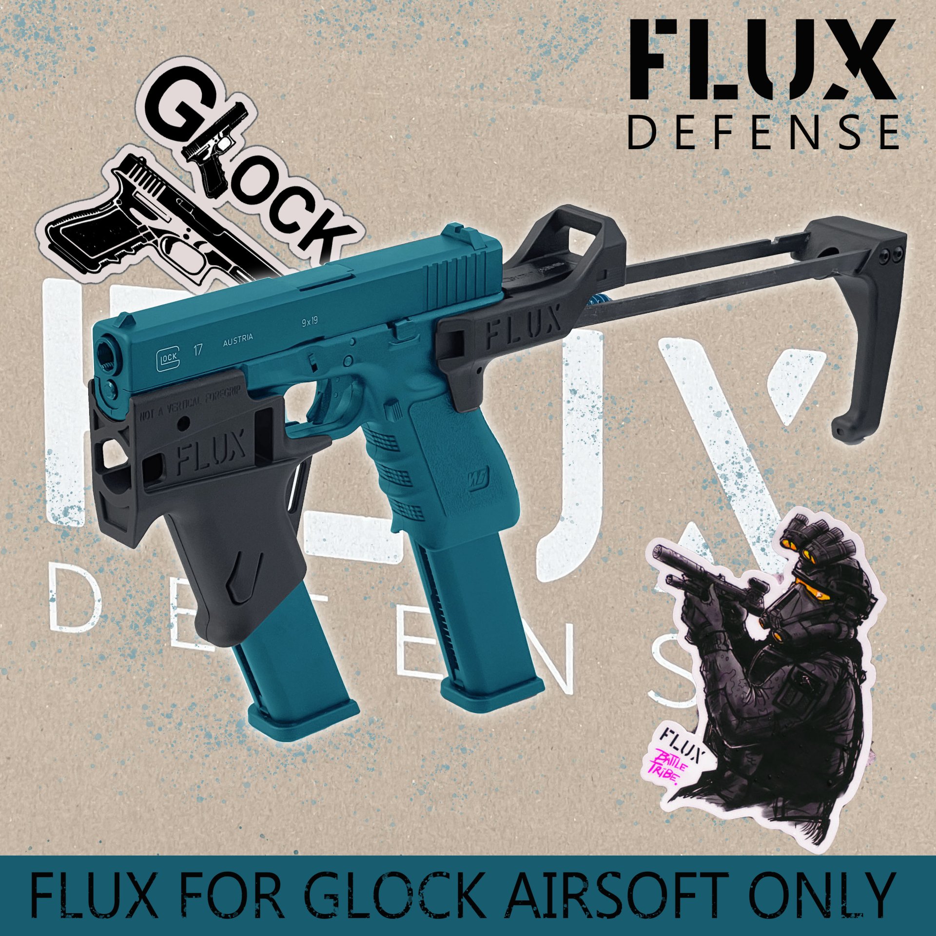 FLUX defense FLASHMAG & BRACE For GLOCK - bbgunzone
