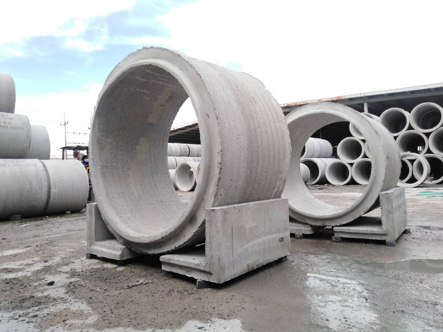 หมอนรองท่อสำเร็จรูป CPS ,Concrete Pipe Supportors , Concrete pipe Sleeper