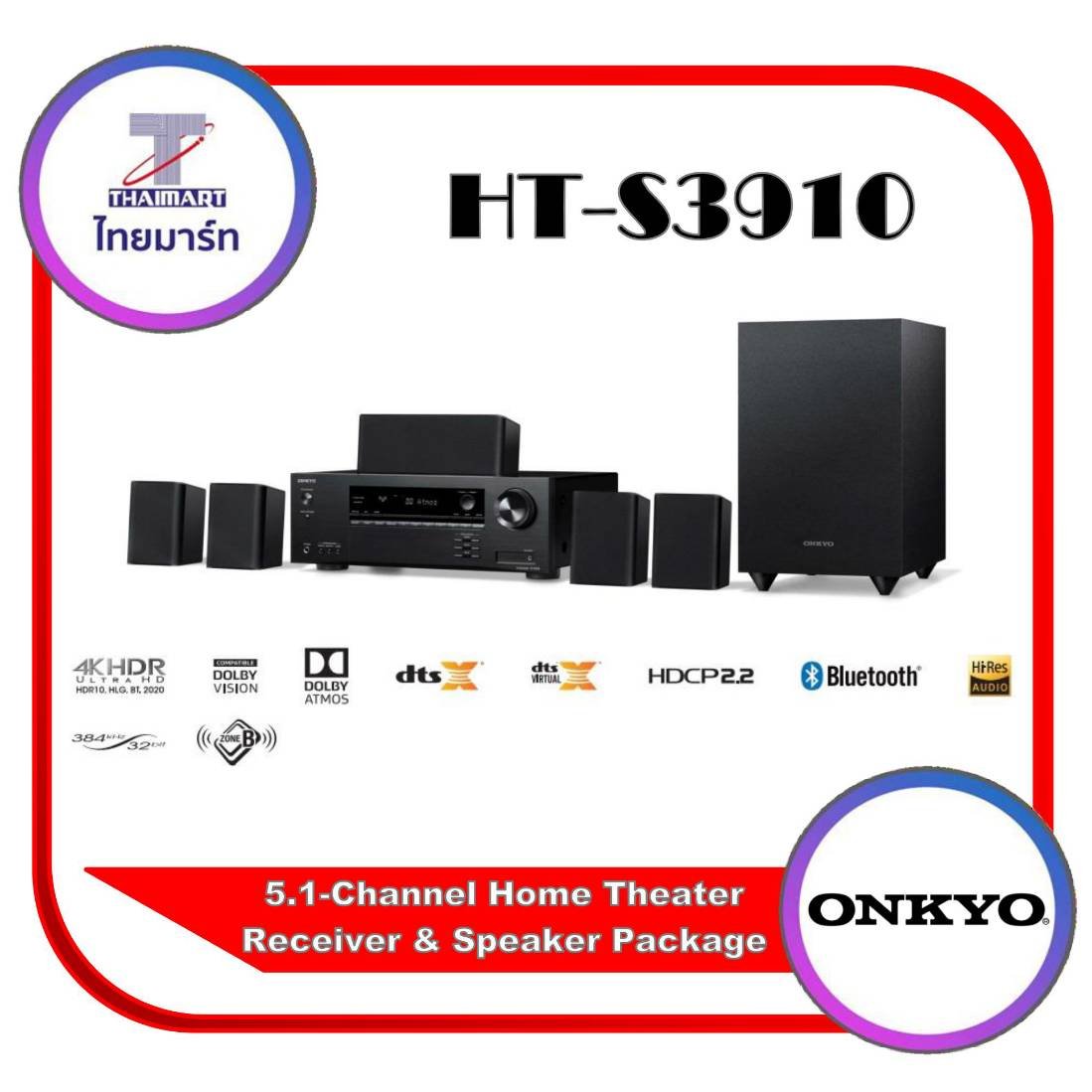 ONKYO HT-S3910 Home Theater System 5.1 Channel - thaimartonline