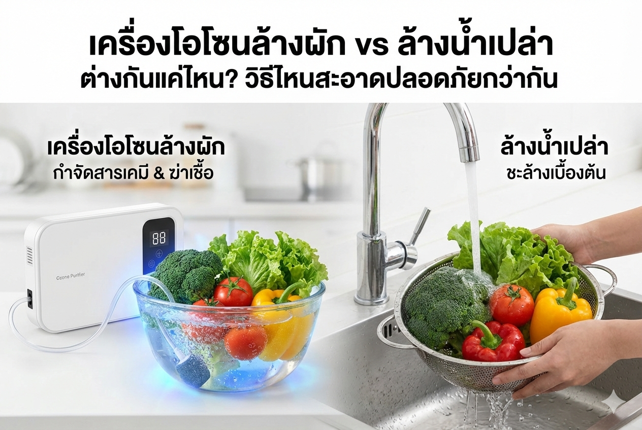 How does an ozone vegetable washing machine differ from washing with ...