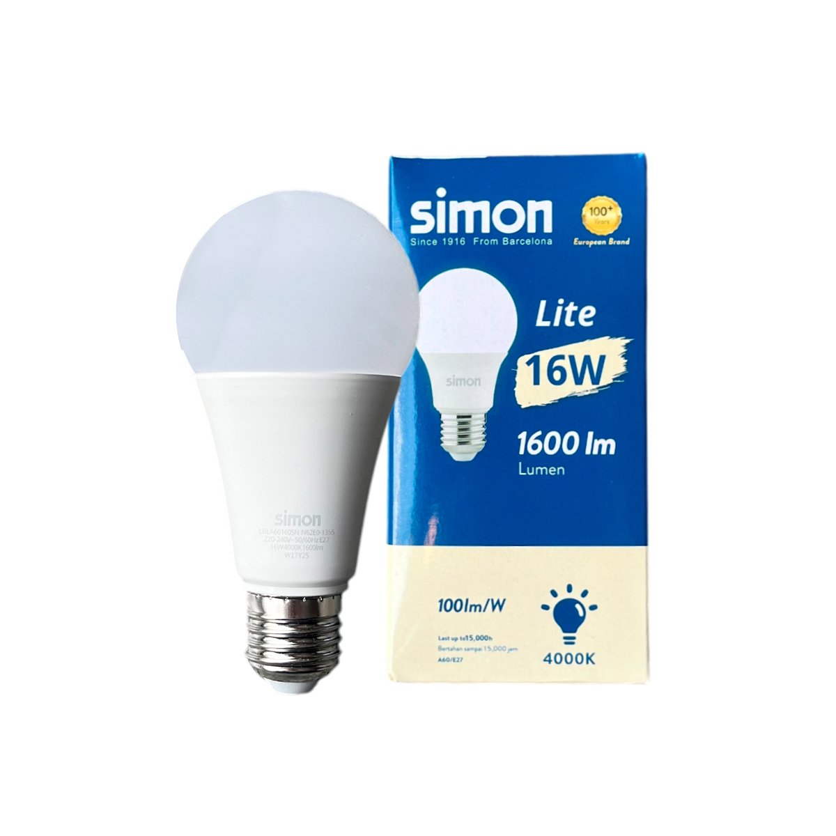 LED Bulb Lite 16W A60 4000K E27 "SIMON" - dentolighting