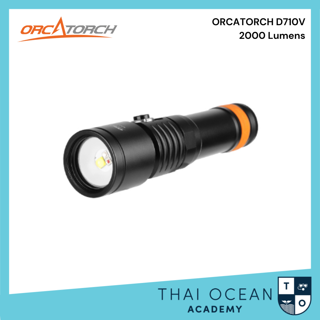 ไฟฉายดำน้ำ Orcatorch D710V Dive Light 2000 lumen For Recreational with ...
