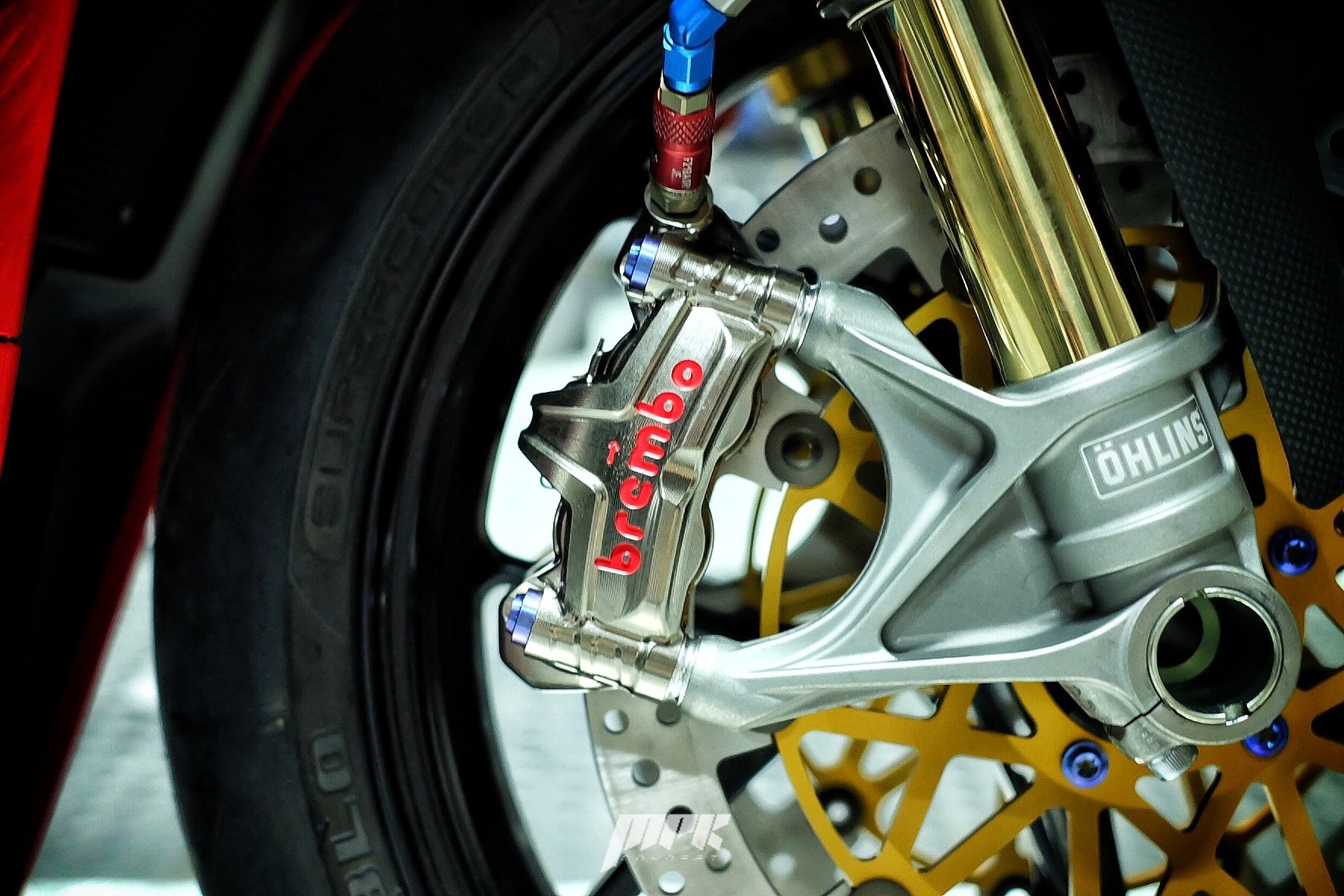 ฺBREMBO GP4MS NICKEL FRONT BRAKE CALIPER 100MM ปั๊มเบรมโบ้แท้