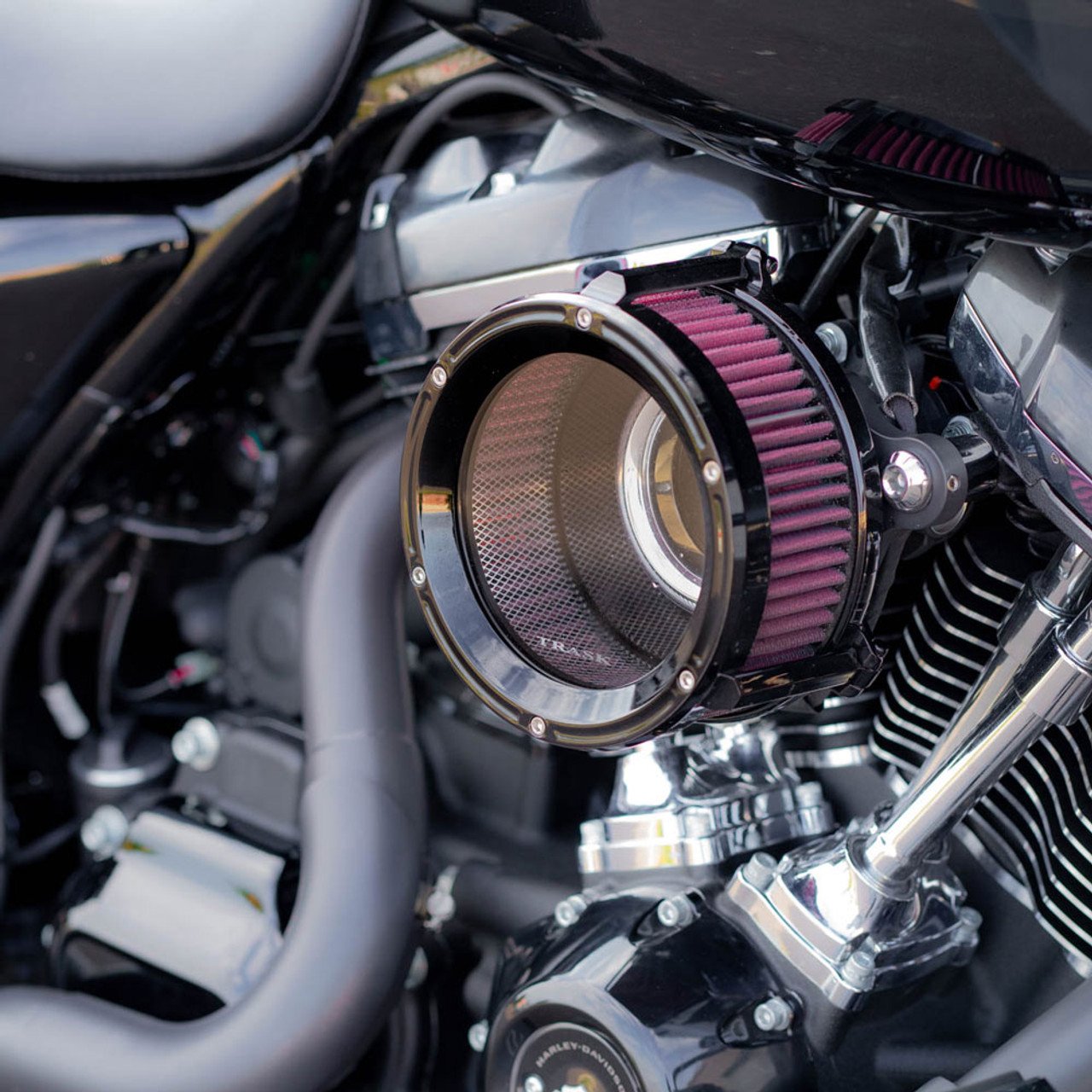 กรองอากาศแต่ง TRASK Assault Air Cleaner-Black-M8 Harley-Davidson
