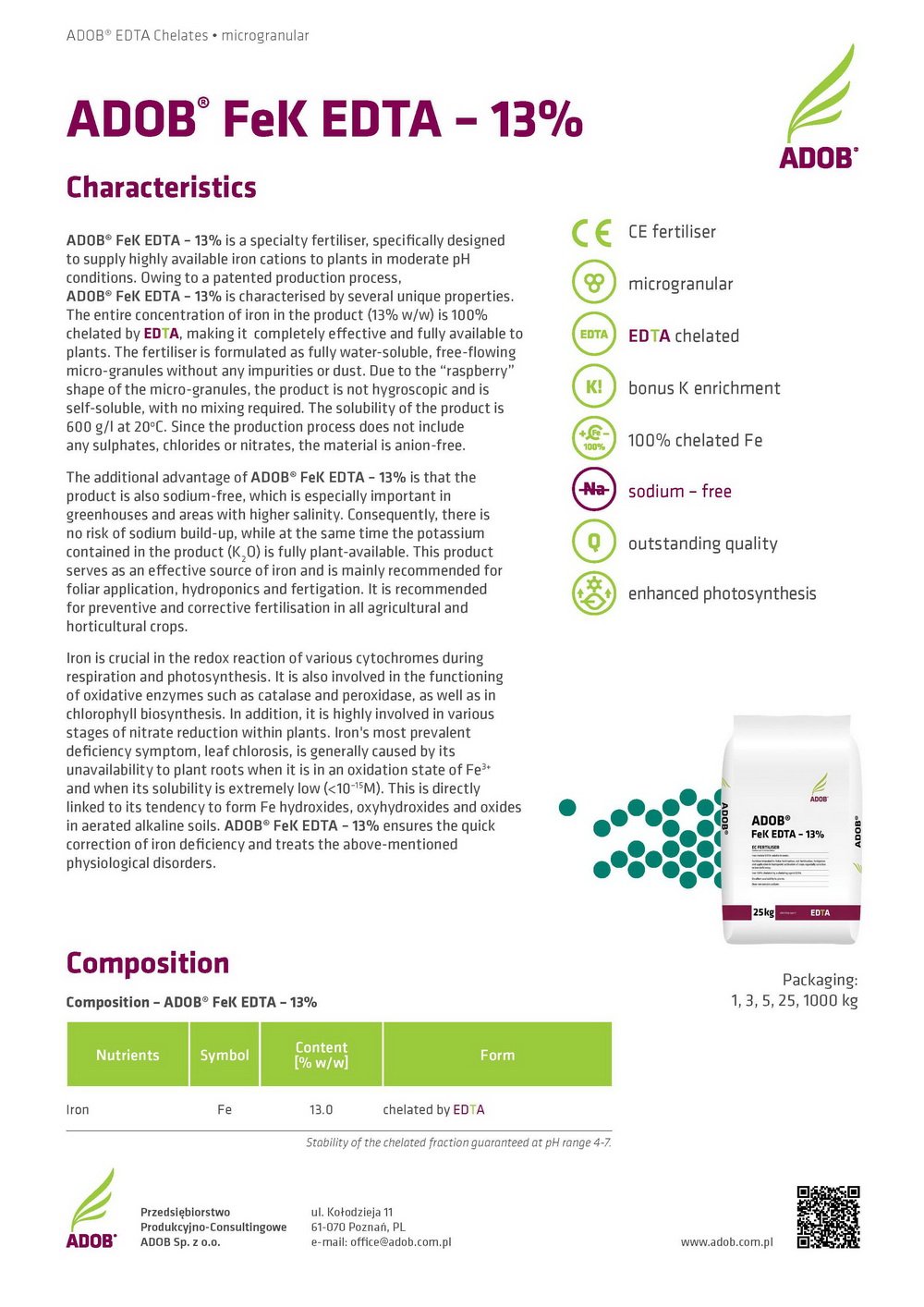 Fe E.D.T.A ( Fe EDTA – 13%)
