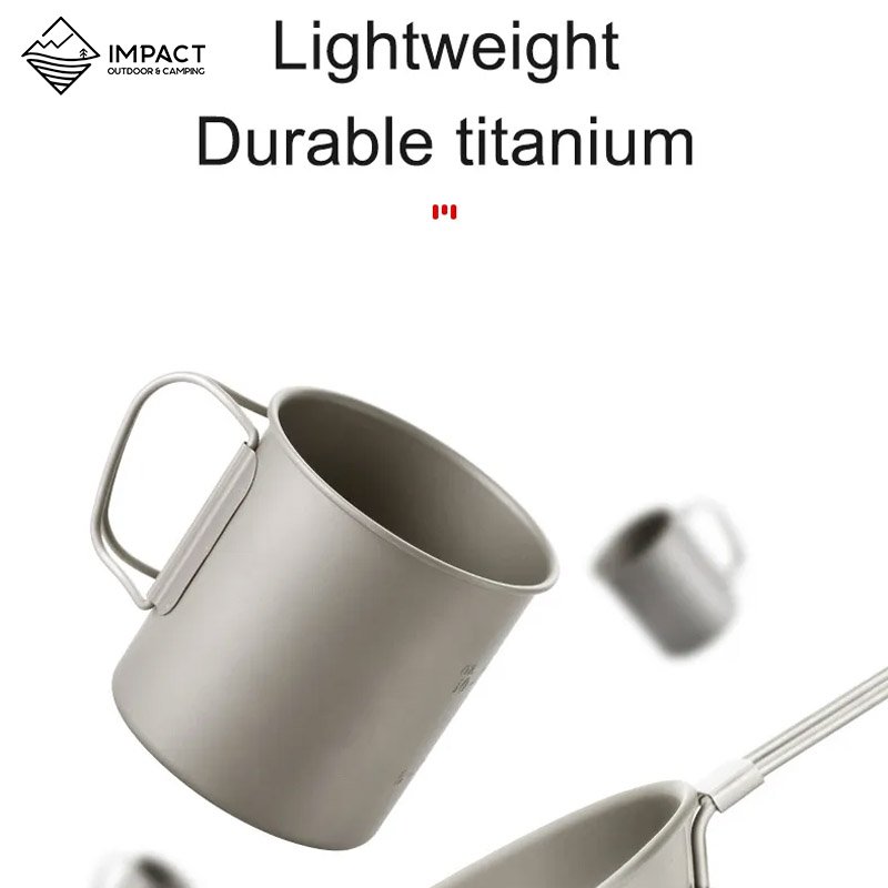 Naturehike แก้วไทเทเนียม น้ำหนักเบา Titanium Folding Handel Cup
