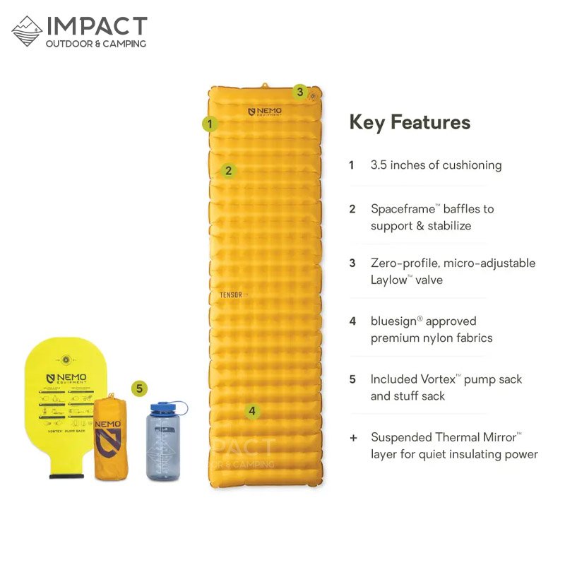 Nemo แผ่นรองนอน Tensor Trail Ultralight Insulated Sleeping Pad