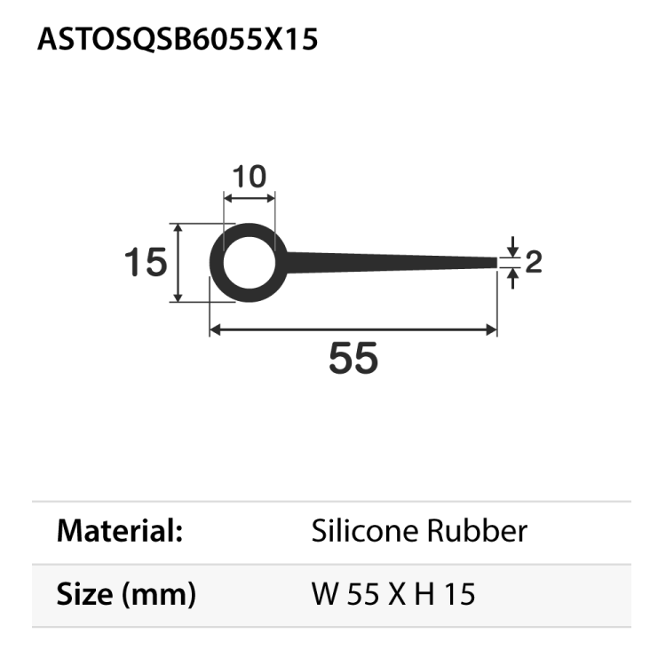 Silicone Extrusion Tadpole Section - ptiglobalproducts