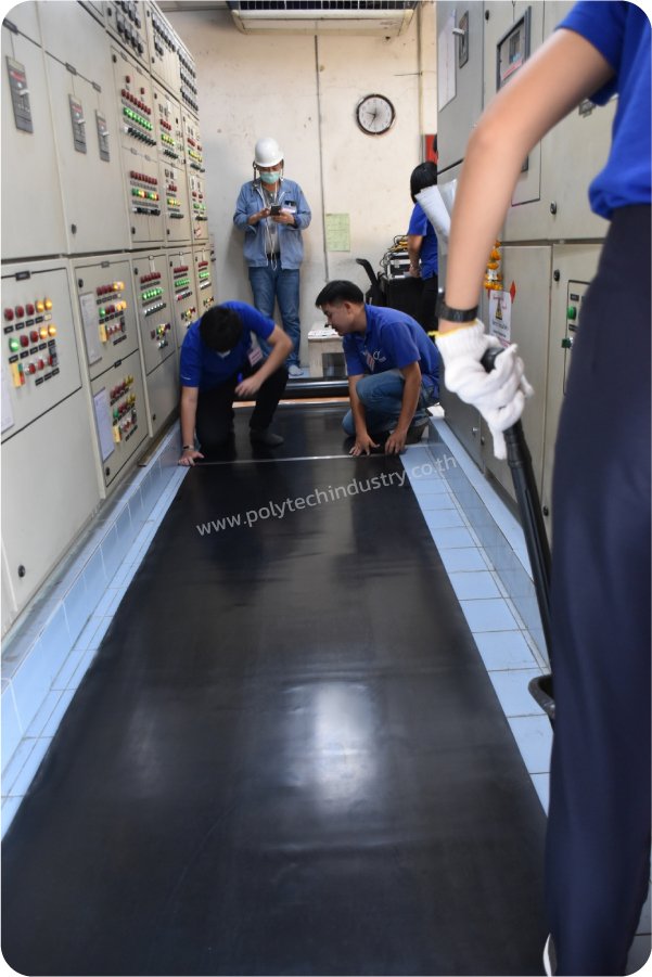 Installation electrical insulation rubber sheet, Kibun Thailand Co ...